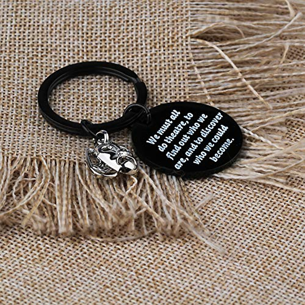 BAUNA Theatre Kechain Muse Comedy Tragedy Mask Actor Actress Keychain(bl)