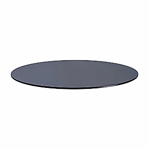 Spancraft Round Grey Tempered Glass 1/2" Thick Table Top (18")