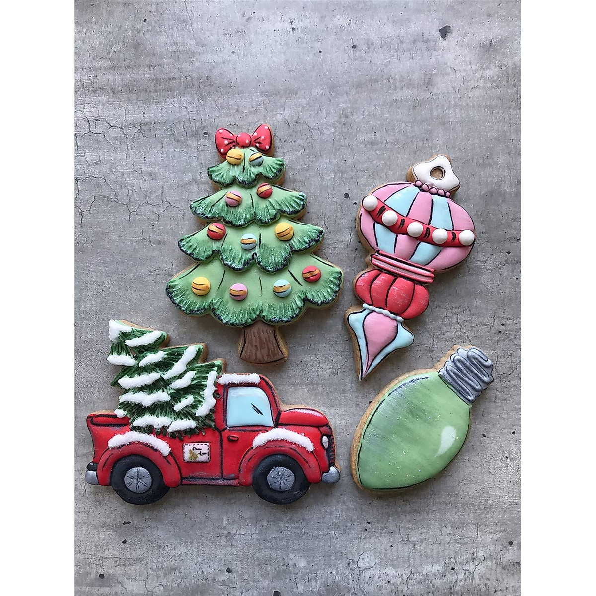 LILIAO Pickup Truck with Christmas Tree Cookie Cutter - 4.9 x 3.6 inches - Stainless Steel