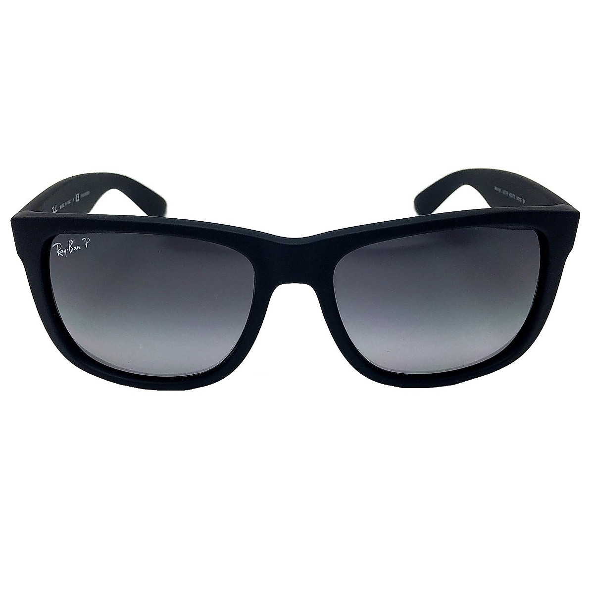 Ray-Ban RB4165 JUSTIN 55mm Black w/ Grey Gradient Polarized Sunglasses, 55 mm