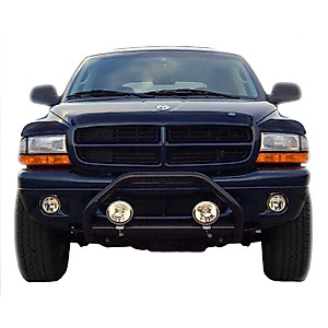 Auto Ventshade (AVS) 45751 Bugflector Deluxe 3-Piece Dark Smoke Hood Shied for 1997-2004 Dodge Dakota, 1998-2003 Durango, Black