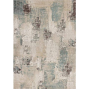 Ladole Rugs Indoor Outdoor Area Rug Living Room Bedroom Entrance Hallway Carpet in Beige Cream 5x8 (5'3" x 7'5" 160cm x 230cm)