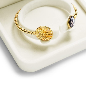 Oirlv Velvet Bracelet Gift Boxes White Bangle Display Jewelry Box