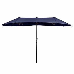 Sophia & William 13ft Double-sided Patio Umbrella, Large Twin Umbrella, Outdoor Umbrella, Navy