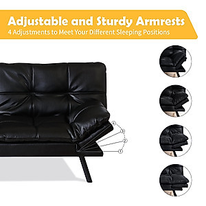 Hcore Bed, Memory Foam Futon Sofas, Classic Black