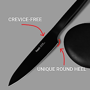 Hast Edition 5-Inch Utility Knife, Ultra-Sharp Professional Small Kitchen Knife, Patented Powder Steel, Lightweight, Comfortable Ergonomic & Award-Winning Design,Premium Small Knife (Glossy Stainless)