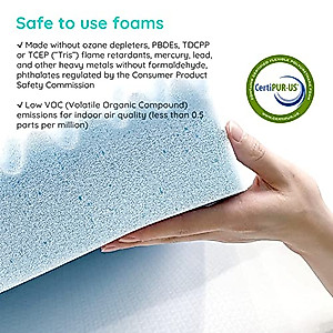 Memory Foam Mattress Topper King 4 inch-Gel Cooling Foam Mattress Topper with Washable Ventilated Fiber Cover and Air Flow Swirl Design-CertiPUR-US Certified-New Version