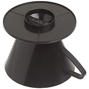 Fino Pour-Over Reusable Coffee Brewing Cone with Gold-Toned Mesh Permanent Coffee Filter, Number 2-Size, Black