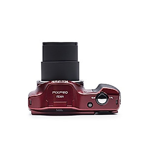 Kodak PIXPRO Friendly Zoom FZ201 16 MP Digital Camera with 20X Optical Zoom and 3" LCD Screen (Red)