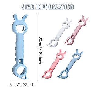 4 in 1 Bottle Opener, 4pcs Multifunction Jar Can Beer Bottle Opener, Kitchen Gadget Cap Opening with 4pcs Cartoon hook