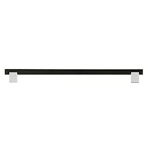 Richelieu Hardware BP905320140900 Madison Collection 12 5/8-inch (320 mm) Center-to-Center Matte Black and Chrome Modern Rectangular Cabinet and Drawer Bar Pull Handle for Kitchen, Bathroom, and Furniture