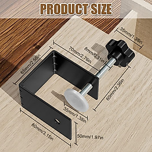 Federedevo Cabinet Hardware Jig Universal C Clamp, 2 Pcs Drawer Fixing Clip for Accurate and Fast Installation of Door Front Knobs, Pulls Handles, Flexible Drill Hole Guide Position Tools