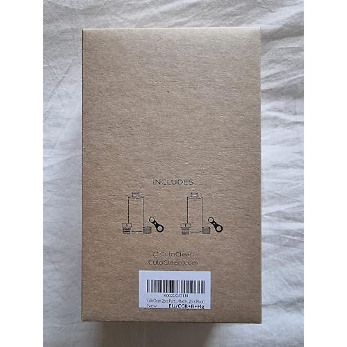 CuloClean 2pcs Portable Bidet with Silent Bottle (330ml). Ideal for Toilet, Travel, Hiking or Camping. Ultralight (48g, 1,7 oz). (CuloClean+Bottle, 2pcs Black)