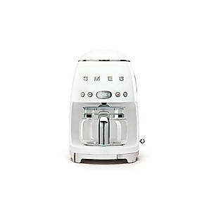 Smeg 50's Retro Style Aesthetic Drip Coffee Machine, White