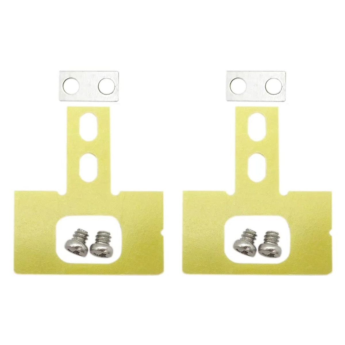 2 Pairs of Replacement T Blade Outliner Trimmer Blades in Silver and Gold with Screws, Sliders and Gaskets