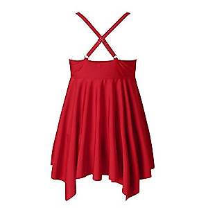 Thong Bikini Bikinis for Teen Girls Pregnant Woman Two Piece Set of Solid Color Strap Maternity Swimsuit Skirt Red