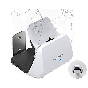 ElecGear Solo Charging Dock for PS5 Controller, Wall Mount and Desktop Dual Purposes USB Charger Stand Docking Station for Single Playstation 5 DualSense Wireless Controller