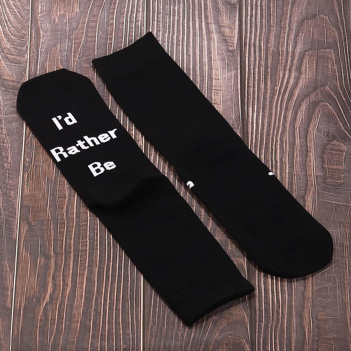 G2TUP Skiing Socks Skier Gift Snowboarder Casual Socks for Snowboarding Lovers I’d Rather Be Snowboarding (Skiing Socks)