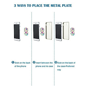 24 Pieces Mount Metal Plate for Phone Car Magnetic Mount Disc Universal Metal Plate Adhesive Sticker Replacement Magnet Patch for Magnetic Car Mounts Cell Phone Tablet Holder (Flower Squama Style)