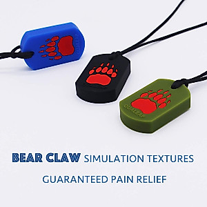 Xtra Tough Sensory Chew Necklace for Kids (3 Pack) - Sensory Oral Motor Aids Teether Toys for Autism, ADHD, Baby Nursing or Special Needs- Made for Aggressive Chewers