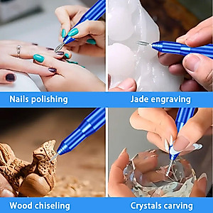 FOLAI USB Rechargeable Engraving Pen - Versatile Customizer Engraver Tool for Jewelry, Wood, Metal,Plastic,Glass,Stone,Manicure & More -Portable, Ideal for DIYers (Blue)