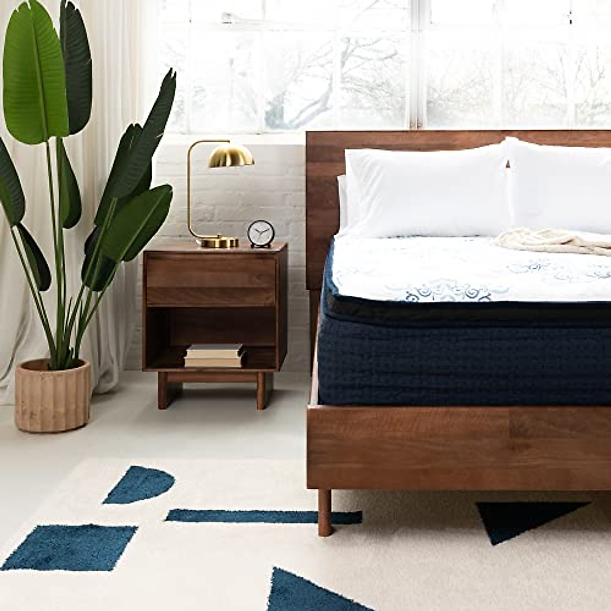 Signature Design by Ashley Mt Dana 16 Inch Eurotop Plush Mattress, CertiPUR-US Certified Foam, California King