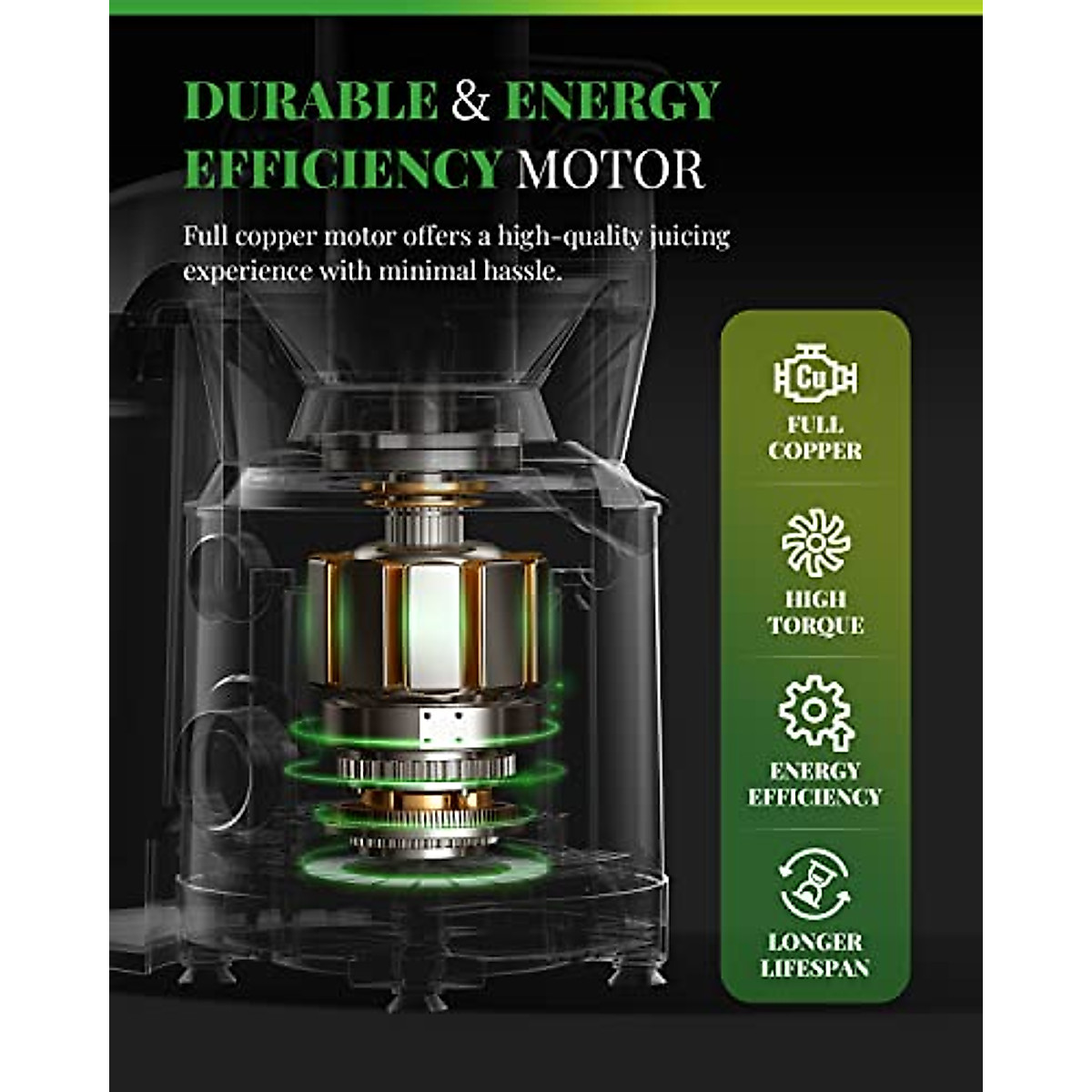 1300W GDOR Juicer with Larger 3.2” Feed Chute for Whole Fruits and Veggies, Titanium Enhanced Cut Disc, Full Copper Motor Heavy Duty Centrifugal Juice Extractor Machines, Dual Speeds, BPA-Free, Silver