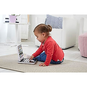 Kidz Delight Infini fun My First 2-in-1 Bilingual Tablet, English & Spanish Interactive Learning Toy for Ages 2+, Detachable Keyboard, Learn Alphabet, Numbers, Colors, Shapes, Plug & Play Realistic