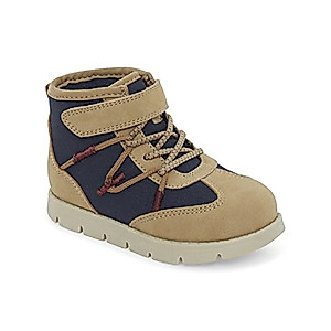 OshKosh B'Gosh Boy's Asterix Fashion Boot, Navy/Tan, 8 Toddler