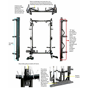 MiM USA Pro Master 1001, Smith Machine & Functional Trainer Home Gym, All-in-One Gym Machine, Adjustable Weight Bench, Preacher Curl & Complete Accessories