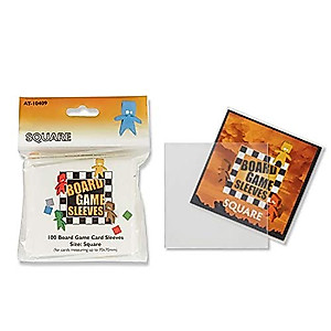 5 Packs Arcane Tinmen Board Game Sleeves 100 ct Square Size Card Sleeves Value Bundle!
