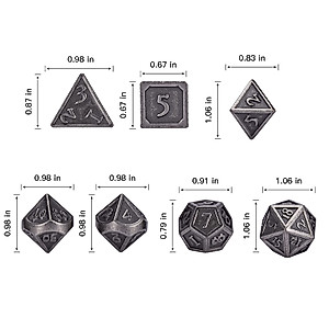 Metal Dice Set Dungeons and Dragons Dice DND Dice Polyhedral Dice Set for D&D RPG MTG Role Playing Table Games