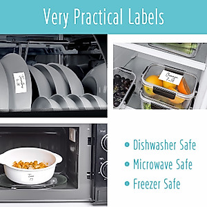 80 Large Size Removable Customizable Blank Labels, Water/Oil/Tear Resistant, No Residue for Home Organization Projects, Bins, Kitchen Storage Containers, Desk Items(6”x 4”)