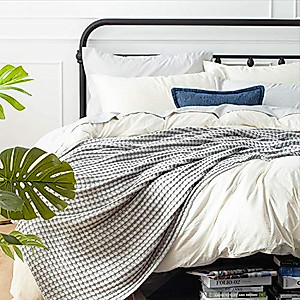 Bedsure Bamboo Cotton Blankets Grey King & Bedsure 100% Cotton Muslin Blankets Grey Throw