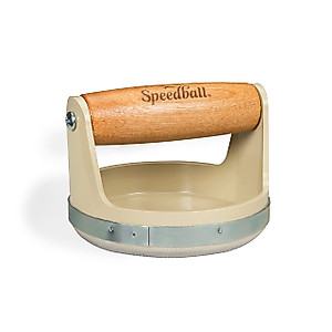 Speedball Block Printing Baren - Comfortable Wooden Handle, Made in the USA - 4 Inches