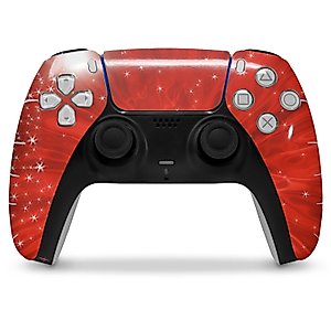 WraptorSkinz Skin Wrap compatible with Sony PS5 DualSense Controller Stardust Red (CONTROLLER NOT INCLUDED)