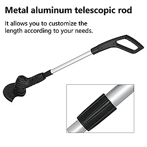 HEITIGN Electric Weed Wacker Cordless Stringless Electric Lawn Mower Handheld Long Battery Life Household Cordless Small USB Rechargeable Field Mower with 20 Replace Blades for Yard Garden