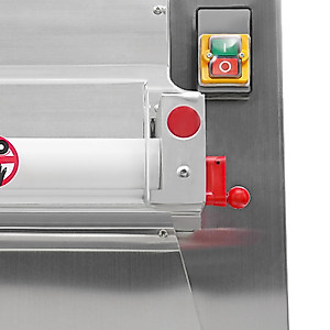 Commercial Pizza Dough Roller Sheeter, 3-15 Inch Electric Automatic Pizza Press, Stainless Steel Adjustable Thickness Dough Machine for Bakeries, Pizzerias, Restaurants, Kitchens