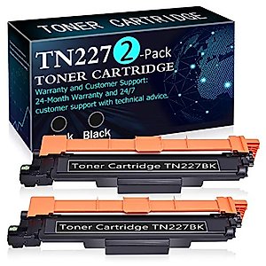 2 Pack Black TN227 High Yield Toner Replacement for Brother MFC-L3710CW MFC-L3730CDW MFC-L3750CDW MFC-L3770CDW DCP-L3510CDW DCP-L3550CDW HL-L3210CW HL-L3230CDW HL-L3230CDN HL-L3270CDW HL-L3290CDW