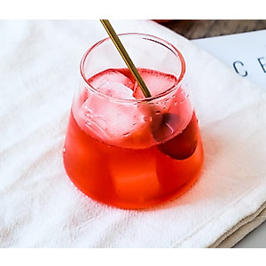 RYUHYF Fujiyama glasses, Japanese water glasses, water glasses, whisky glasses, beer glasses, breakfast milk glasses, juice glasses, beverage glasses, tea cups,set of 1 (Medium size-350ml)