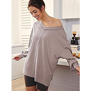 Trendy Queen Womens Oversized Sweatshirts Sweaters Casual Pullover Loose Long Sleeve Tops Shirts Clothes