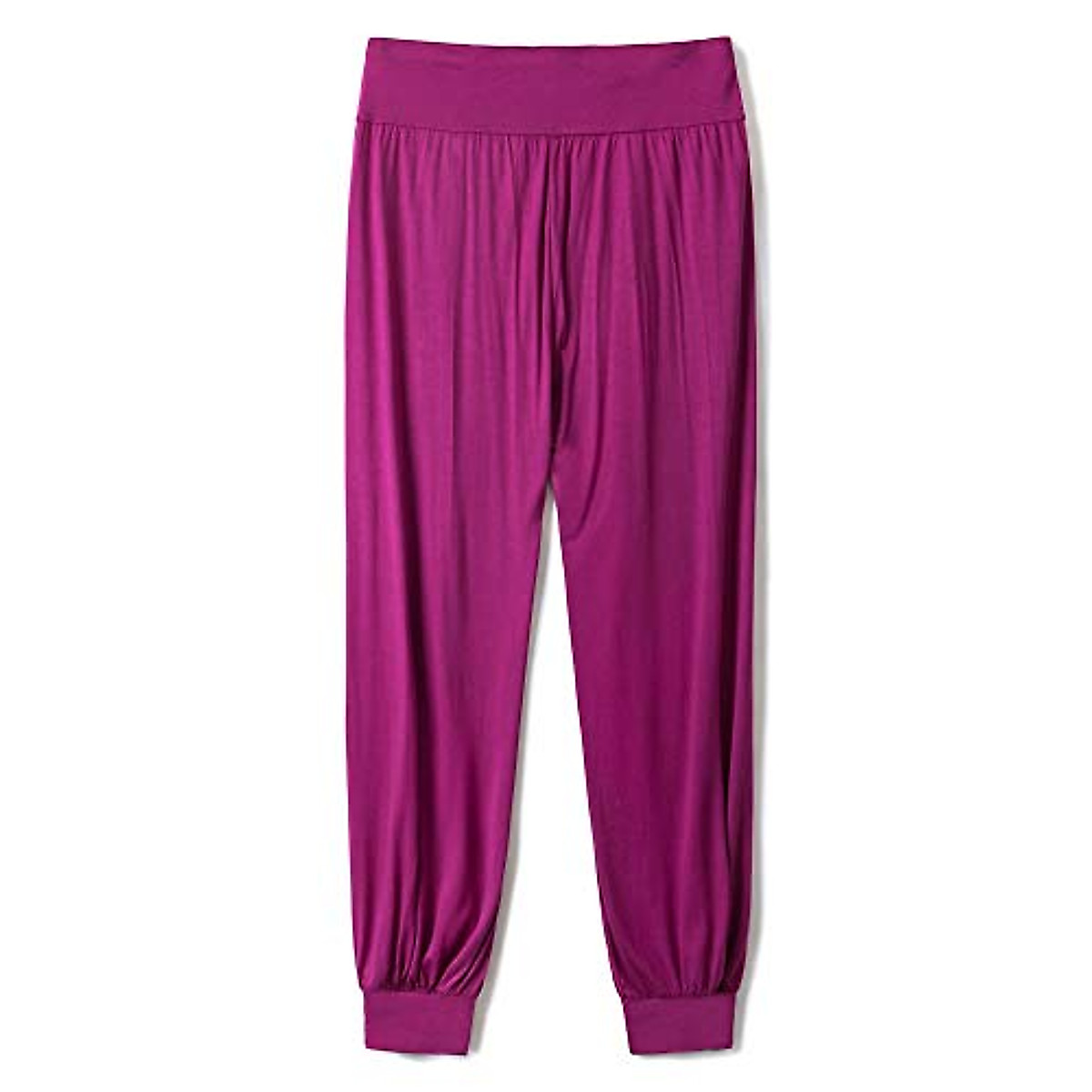 AvaCostume Womens Modal Cotton Soft Yoga Sports Dance Harem Pants, XL, Fuchsia