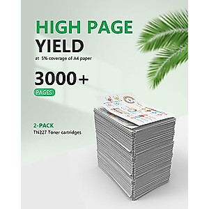 Colorfly Compatible TN227 TN-227 TN227BK Toner Cartridges Replacement for Brother TN227 TN-227BK TN223BK for Brother MFC-L3710CW MFC-L3750CDW MFC-L3770CDW HL-L3290CDW HL-L3230CDW HL-L3270CDW 2 Pack