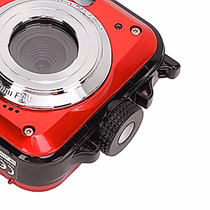 Waterproof Digital Camera, Micro USB 2.0 Full HD Double Screens Waterproof Digital Camera for Photograph Red