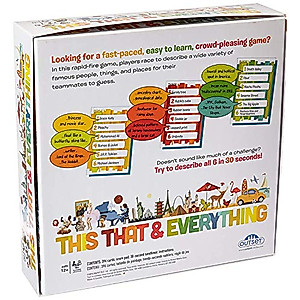 This That & Everything Party Game - Race to Describe A Variety of People, Places, and Things - A Fast Paced, Easy to Learn, Crowd Pleaser - Features 396 Cards (Ages 12+)