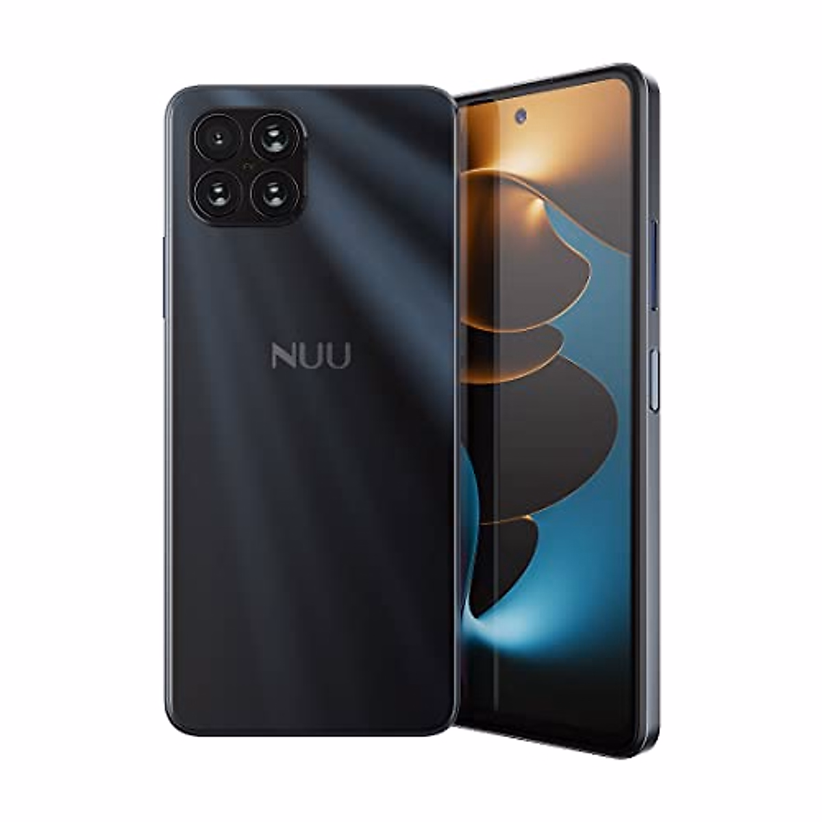 NUU B15 | 3-Day Battery | 48 MP | Quad-Camera | Unlocked (T-Mobile Only) | 6.78'' Full HD+ Display | 128GB | 90Hz | 18W Fast Charge | 5000 mAh | Fingerprint | Android 11 | Black