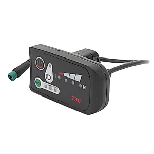 Alomejor Electric Display Control Panel, LED Power Display Panel Meter with Waterproof 5P Male Plug for 22.2mm Handlebars (36V)