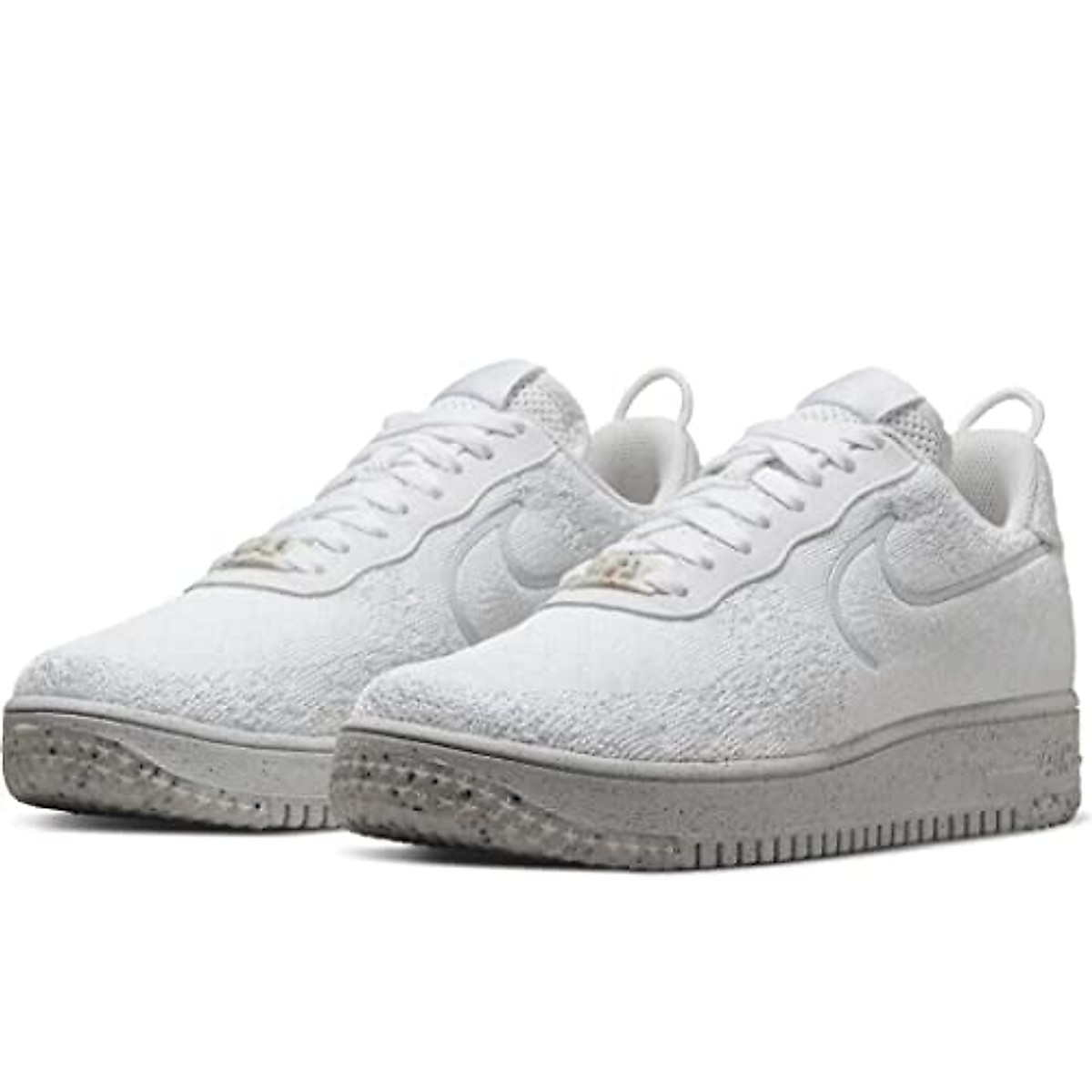 Nike Men's Air Force 1 Low Crater Basketball Shoes, White/White-summit White, 10