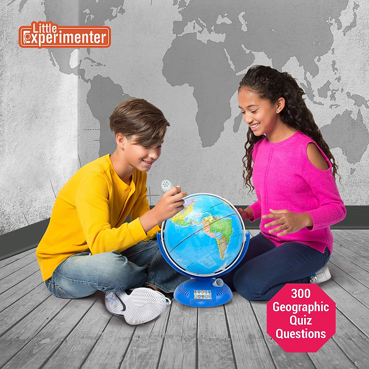 Interactive Globe for Kids with Wireless Smart Pen, 9” Globes with Stand, Learning & Education STEM Toys, Talking World Map Gift for Children, Christmas Gifts for Boys & Girls Ages 7 8-12 Years Old