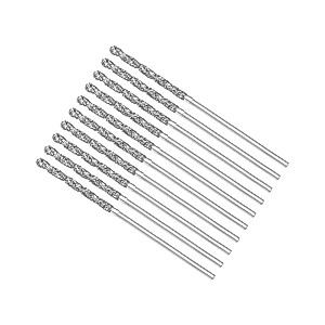 CoCud Diamond Twist Drill Bits, 1mm Drill Bit Diameter, Metric Tipped Drill Bit High Speed Steel - (Applications: for Glass Sea Shells), 10-Pieces